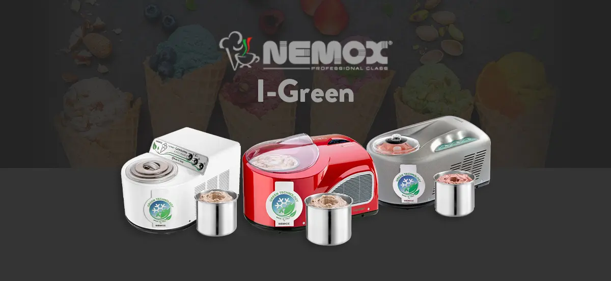 Nemox Logo Nemox Italy Gelato Ice Cream & Sorbet Maker Talent I Green,